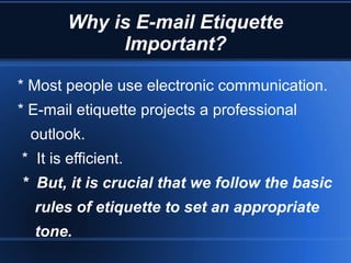 E mail etiquette | PPT