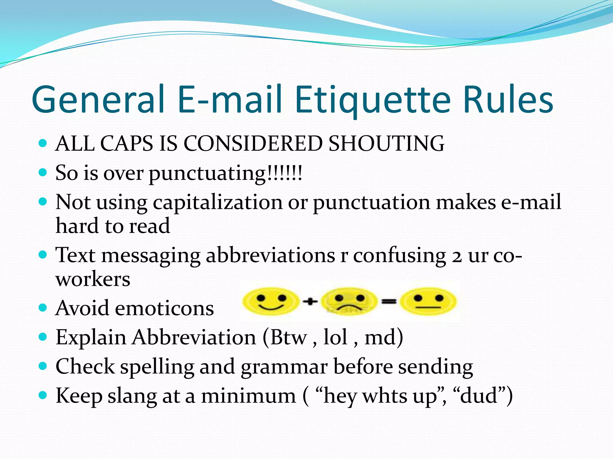E- mail Etiquettes | PPT