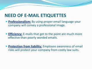 E- mail Etiquettes | PDF