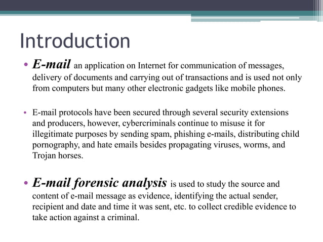 E mail forensics | PPTX