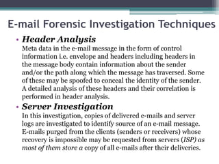E mail forensics | PPTX