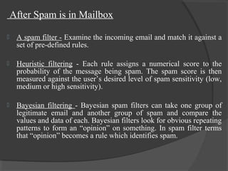 E mail image spam filtering techniques | PPT