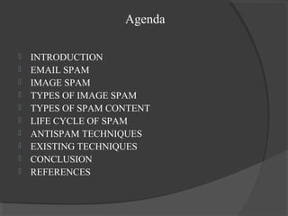 E mail image spam filtering techniques | PPT