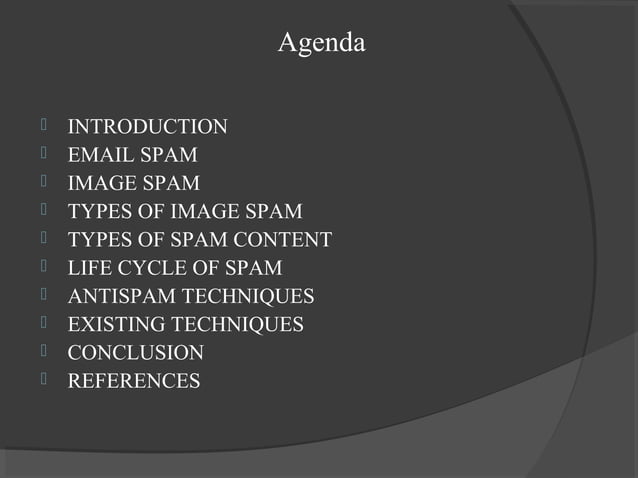 E mail image spam filtering techniques | PPT | Email | Internet