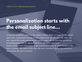 Email Marketing Hacks: 5 Steps To Effective Email Personalization | PDF