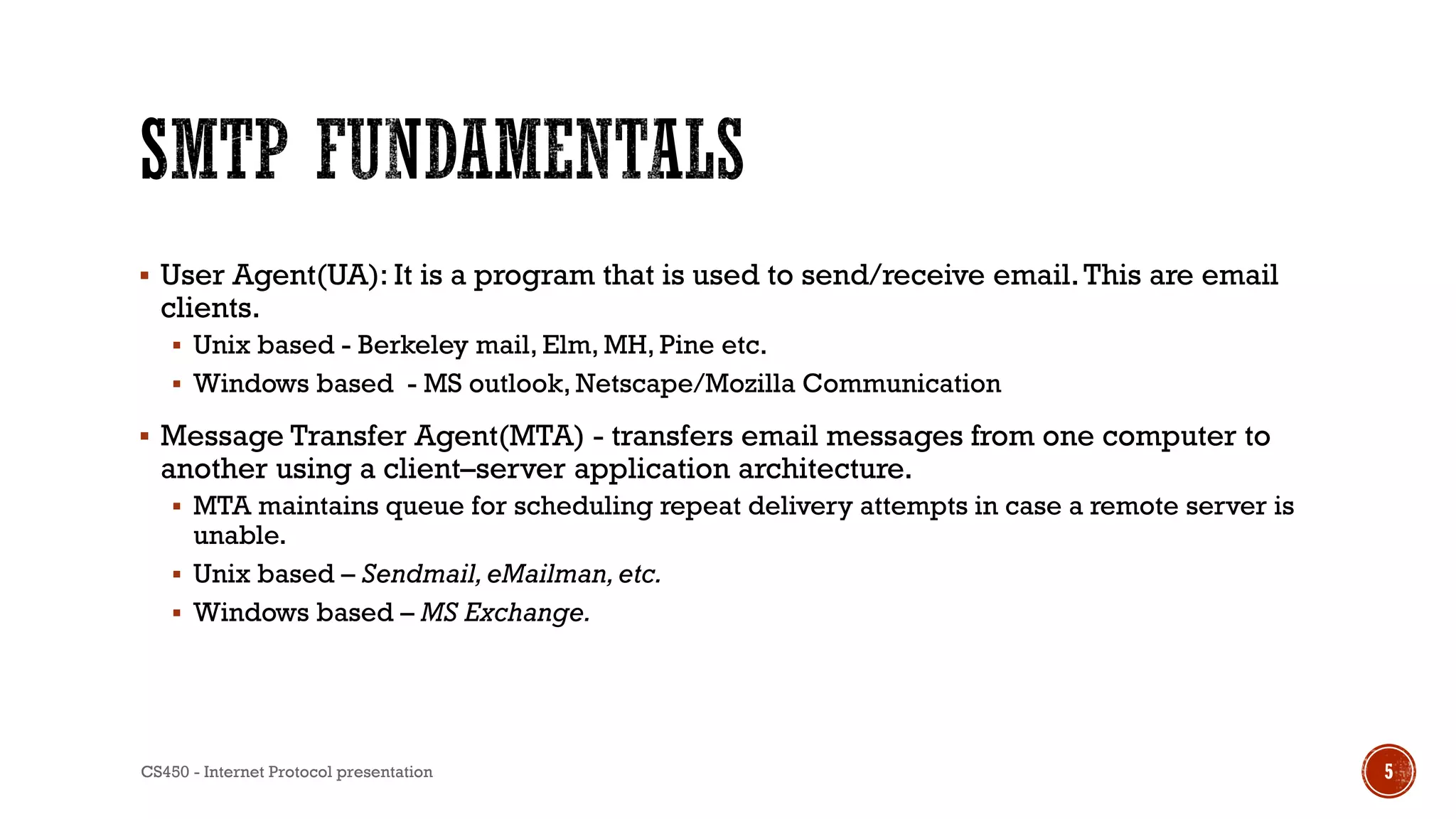 E mail protocol - SMTP | PDF