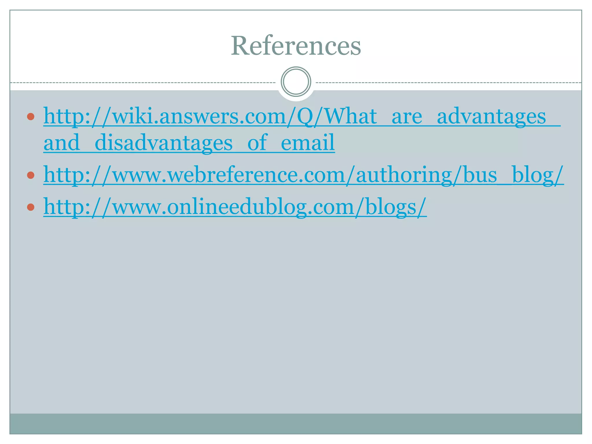 E Mails And Blogs | PPTX
