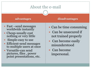 E Mails And Blogs | PPTX