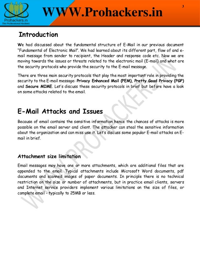 E-Mail Security Protocol - 1 Privacy Enhanced Mail (PEM) Protocol