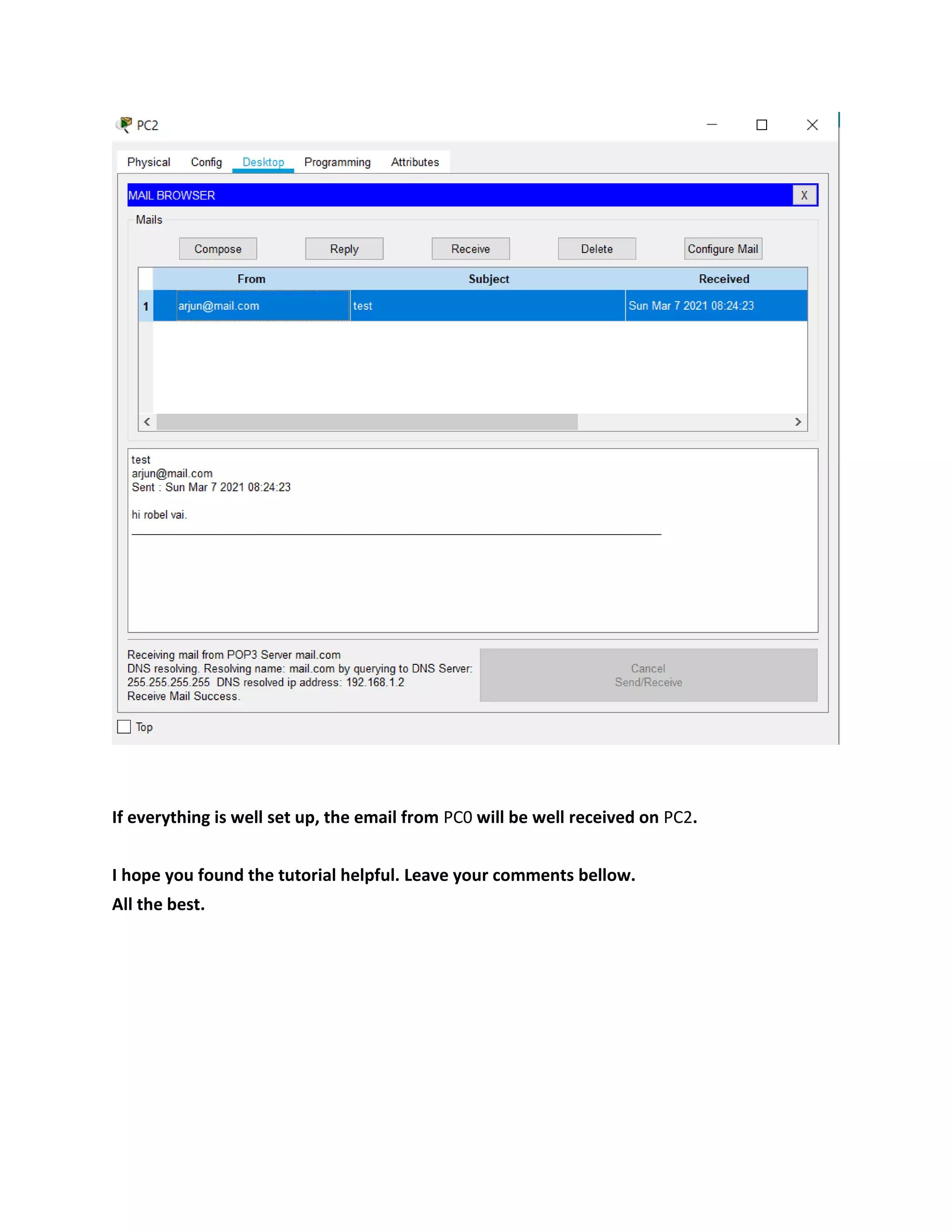 Email Server Configuration On Cisco Packet Tracer Pdf