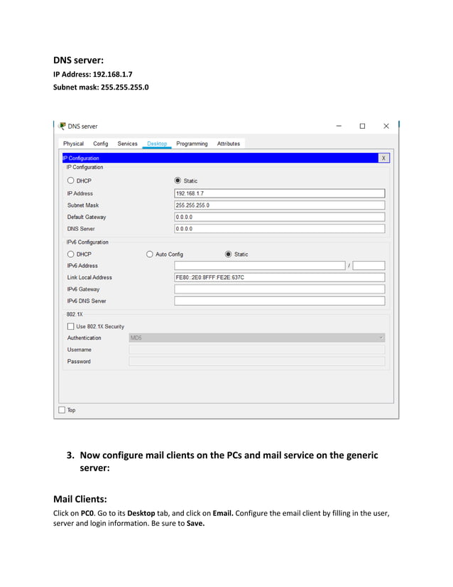 Email Server Configuration On Cisco Packet Tracer Pdf