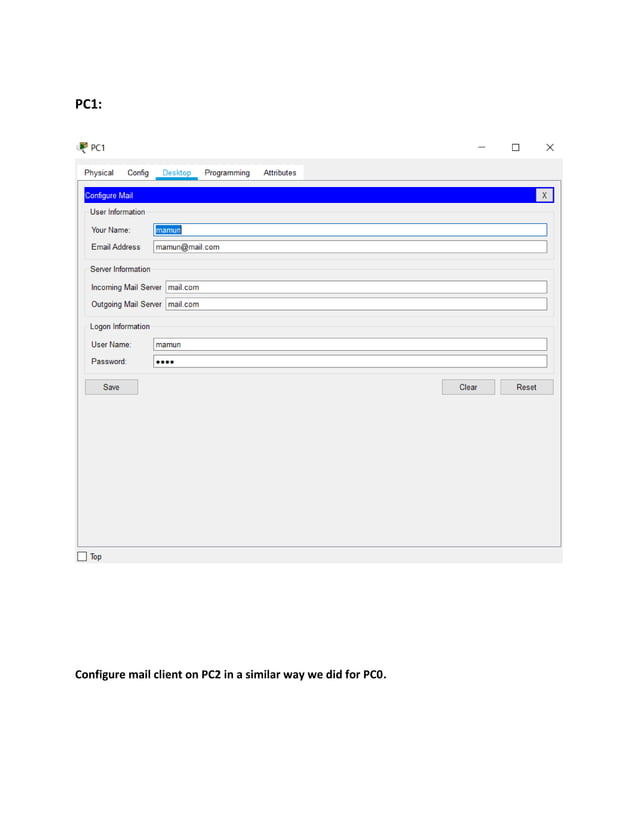 Email Server Configuration On Cisco Packet Tracer Pdf