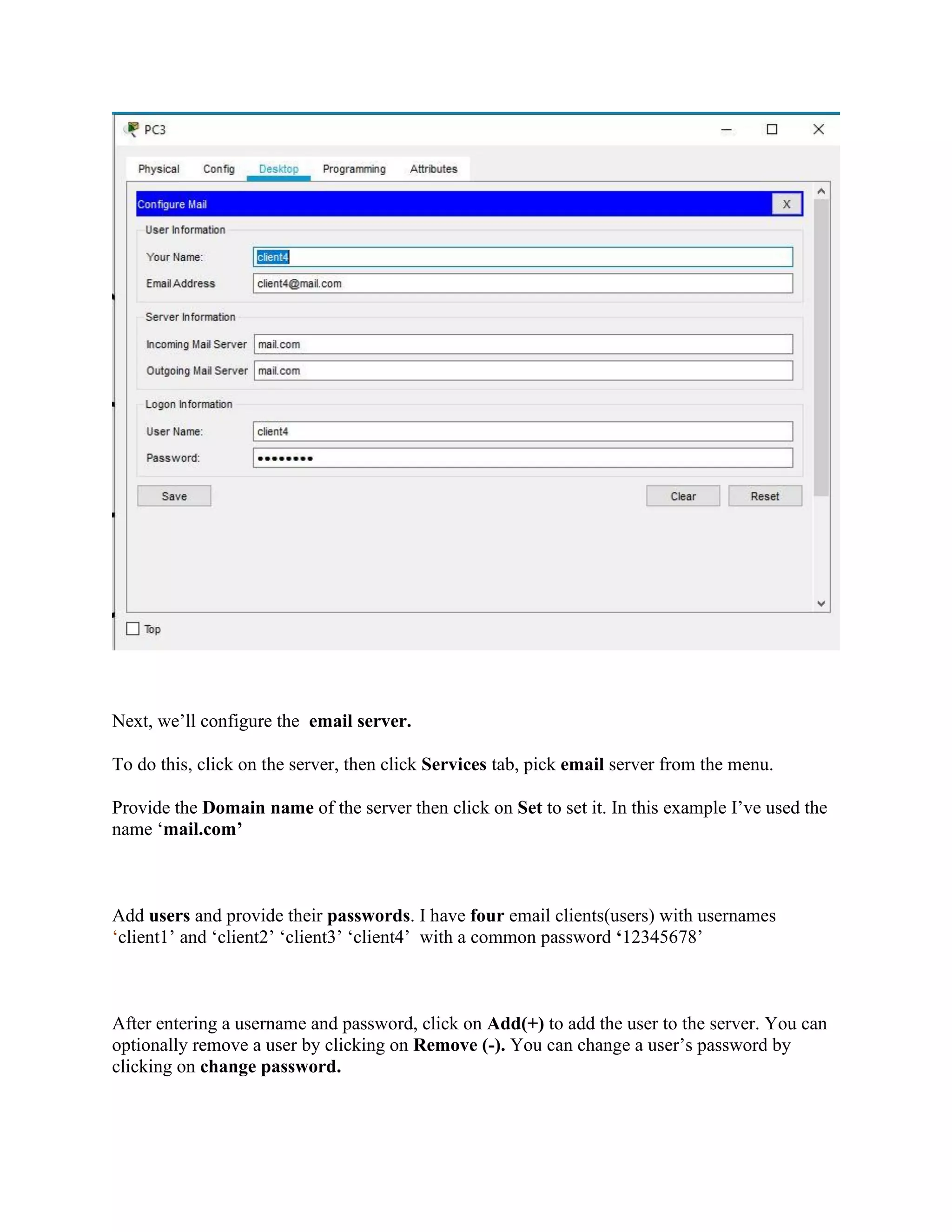 E mail server configuration | PDF