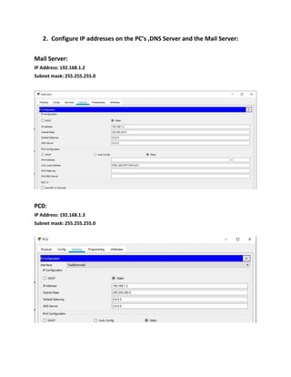 E mail server configuration | PDF