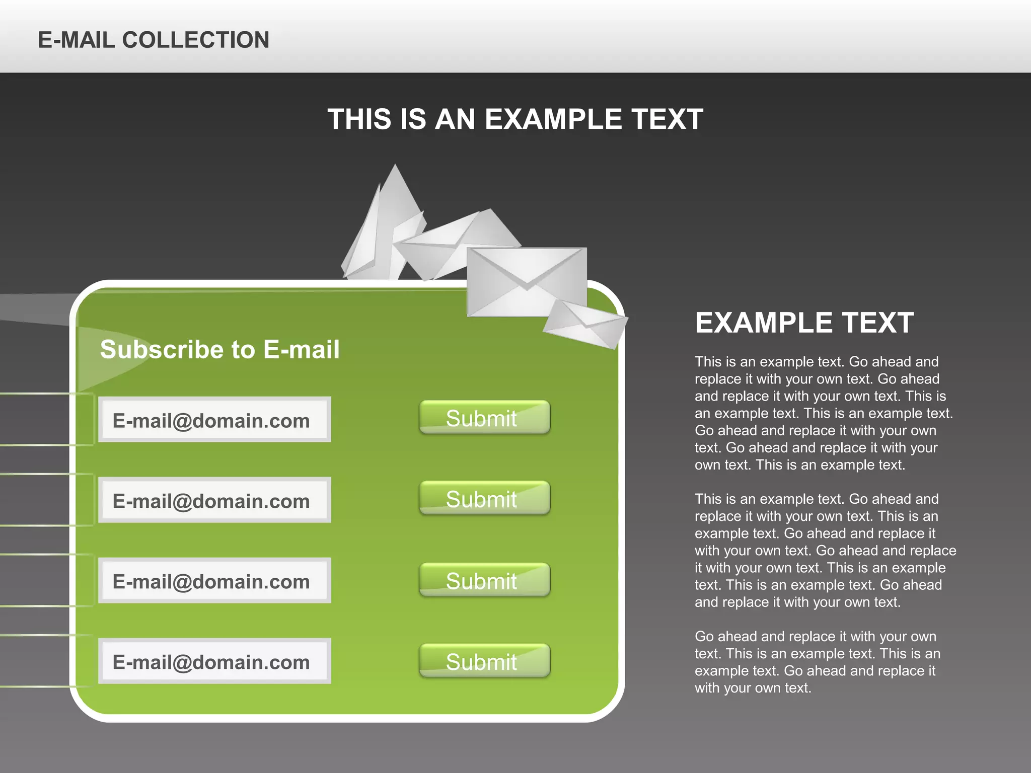 E-mail Shapes for PowerPoint by PoweredTemplate.com