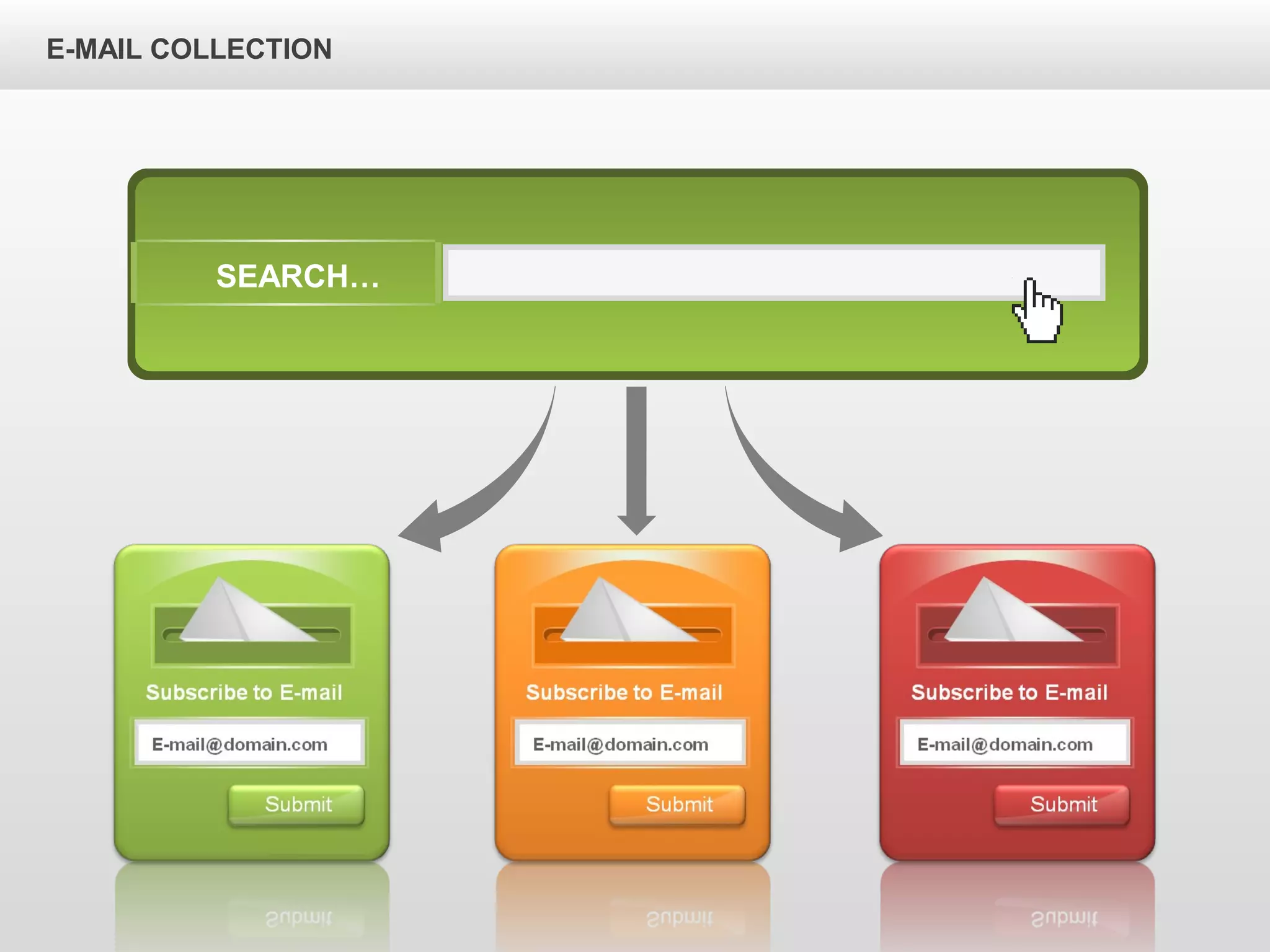 E-mail Shapes for PowerPoint by PoweredTemplate.com | Free Download