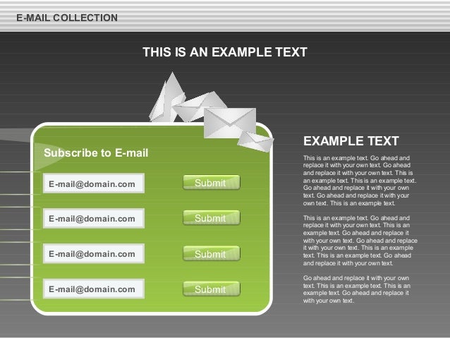 E-mail Shapes for PowerPoint by PoweredTemplate.com