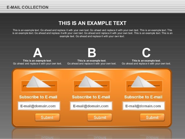 E-mail Shapes for PowerPoint by PoweredTemplate.com