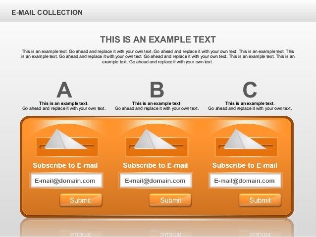 E-mail Shapes for PowerPoint by PoweredTemplate.com