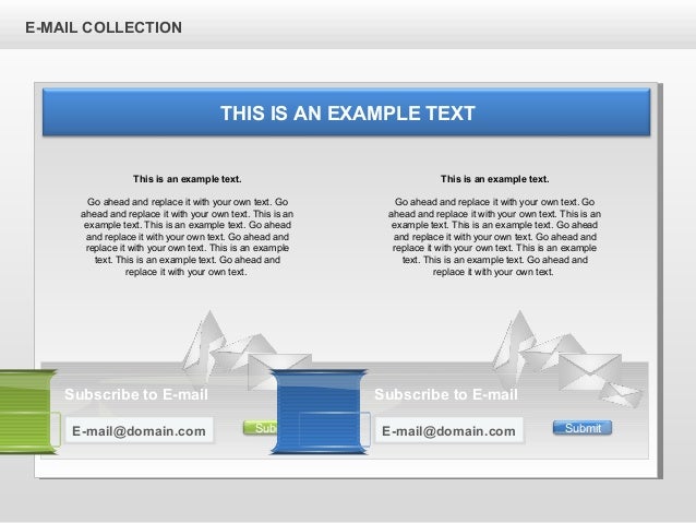 E-mail Shapes for PowerPoint by PoweredTemplate.com