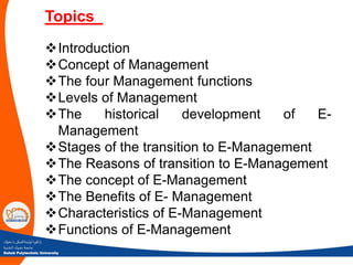 E-management ITM3 | PPTX | Business Administration | Business