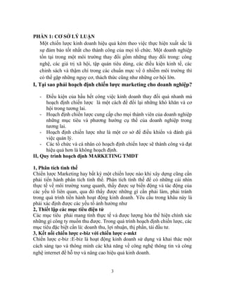 Hoạch định chiến lược thương mại điện tử cho một ý tưởng kinh doanh thương mại điện tử cho một ...