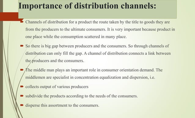 Distribution Channels and Marketing Intermediary in E marketing | PPTX ...