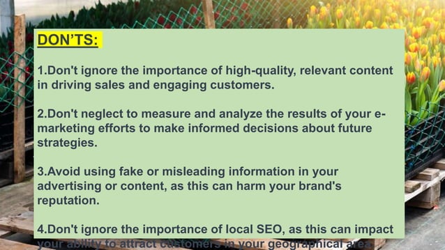 E-Marketing Strategies For Sale Of Flowers By Haroon Nazir.pptx