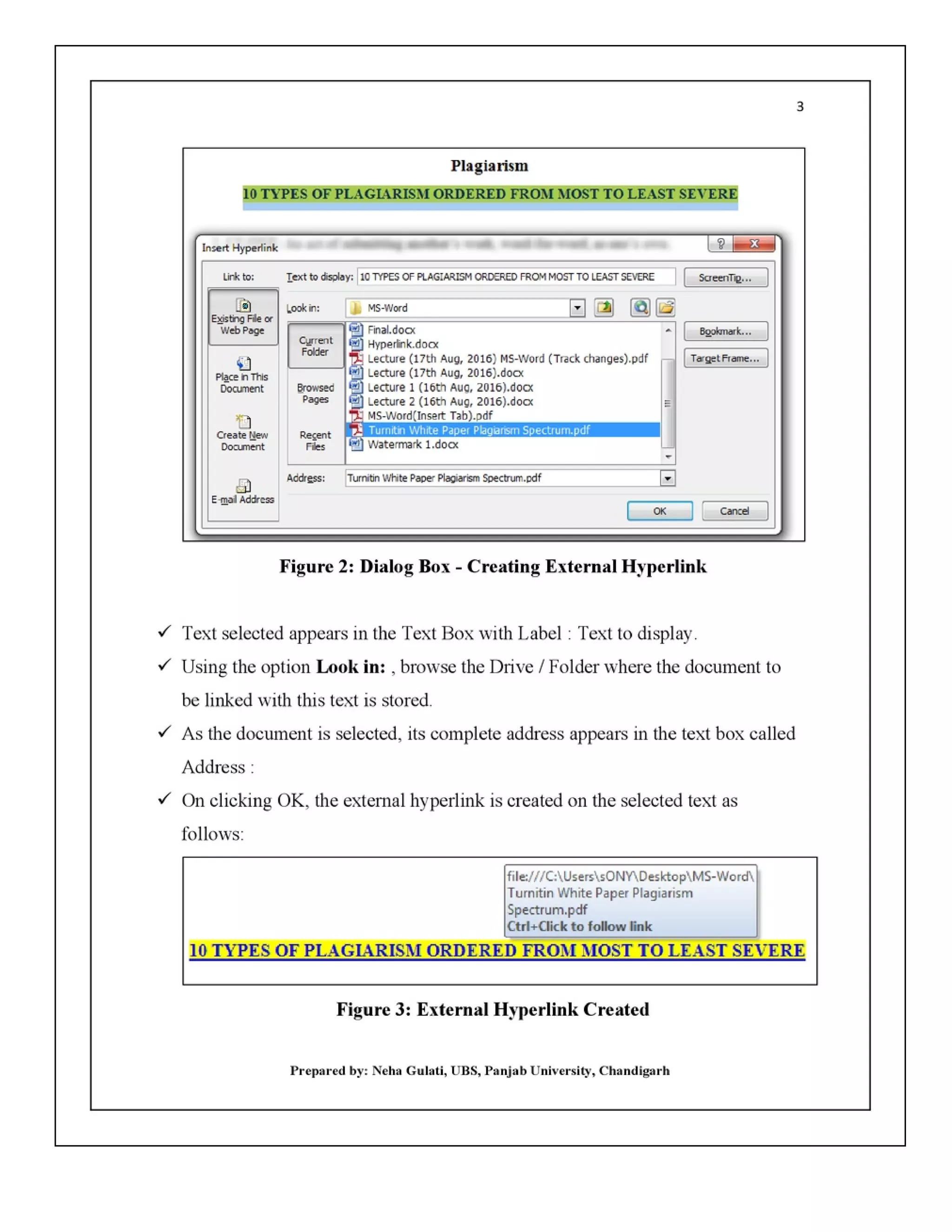 E-Module 2 (MS-Word : Hyperlink) | PDF | Internet | Computing
