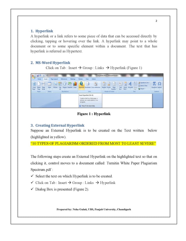 E-Module 2 (MS-Word : Hyperlink) | PDF | Internet | Computing