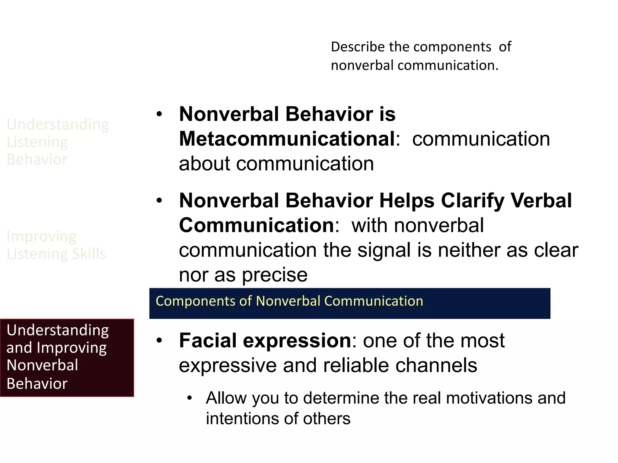 Nonverbal Behavior | PPT