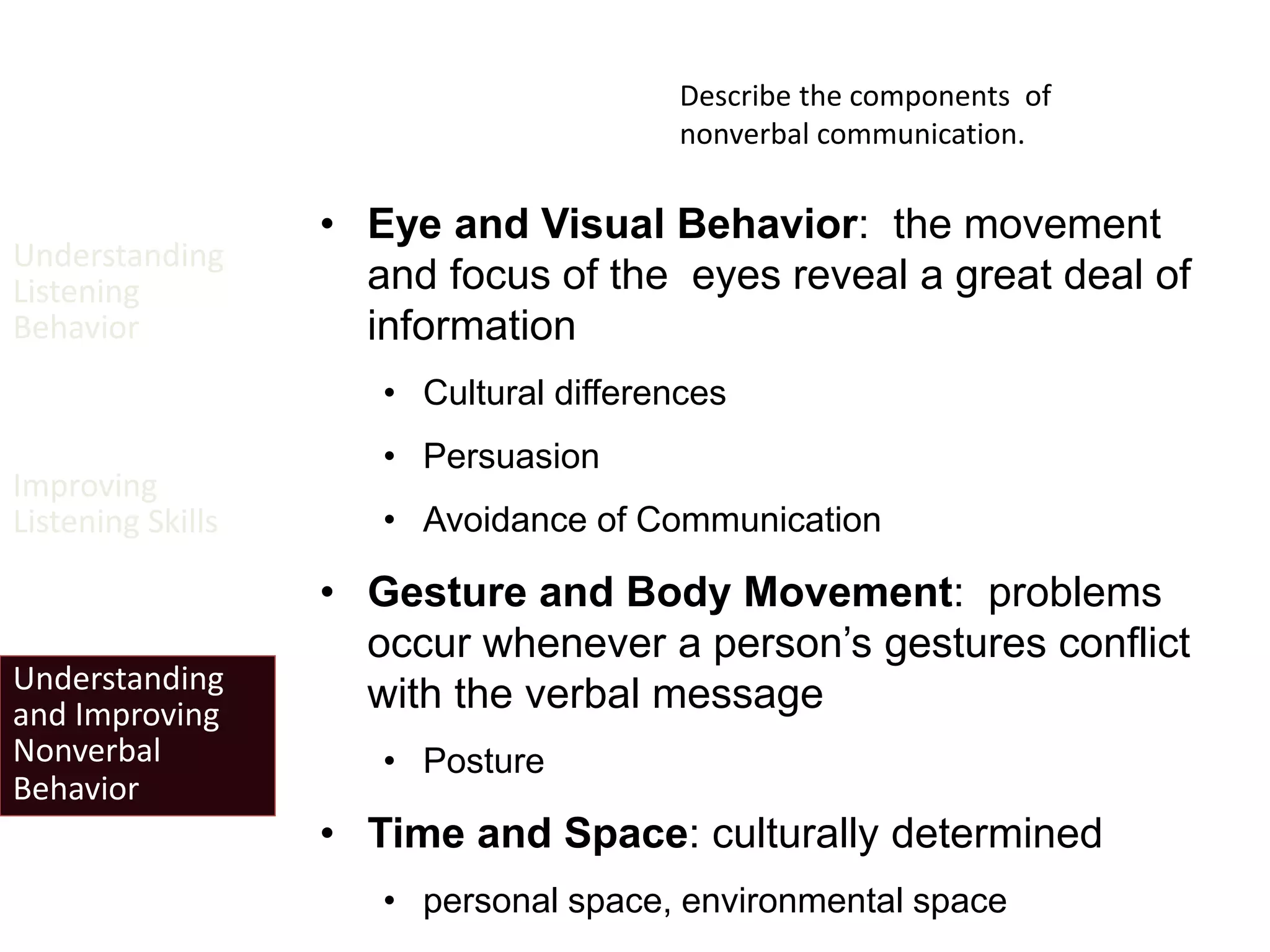 Nonverbal Behavior | PPT