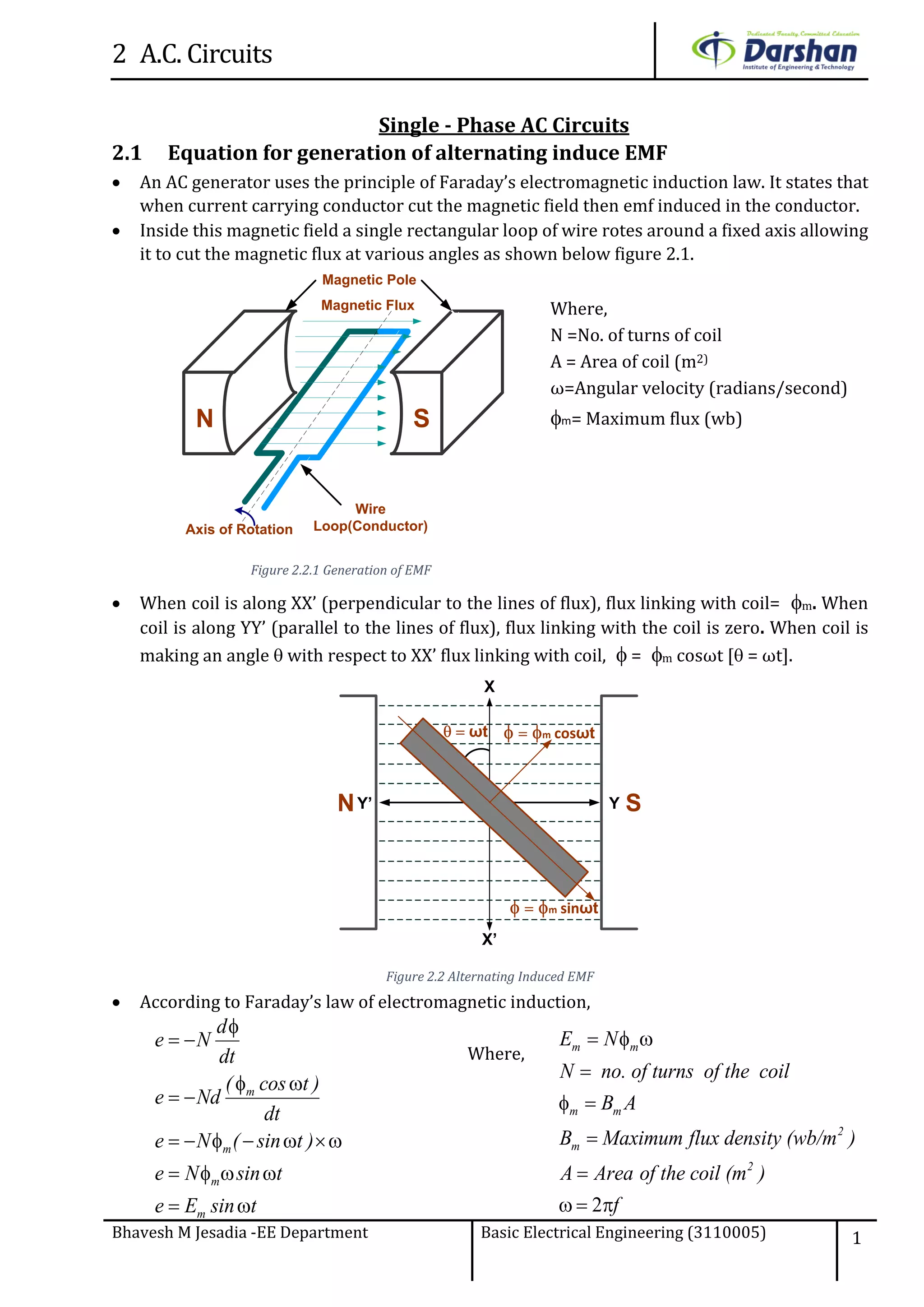 Basic Electrical Engineering- AC Circuit | PDF