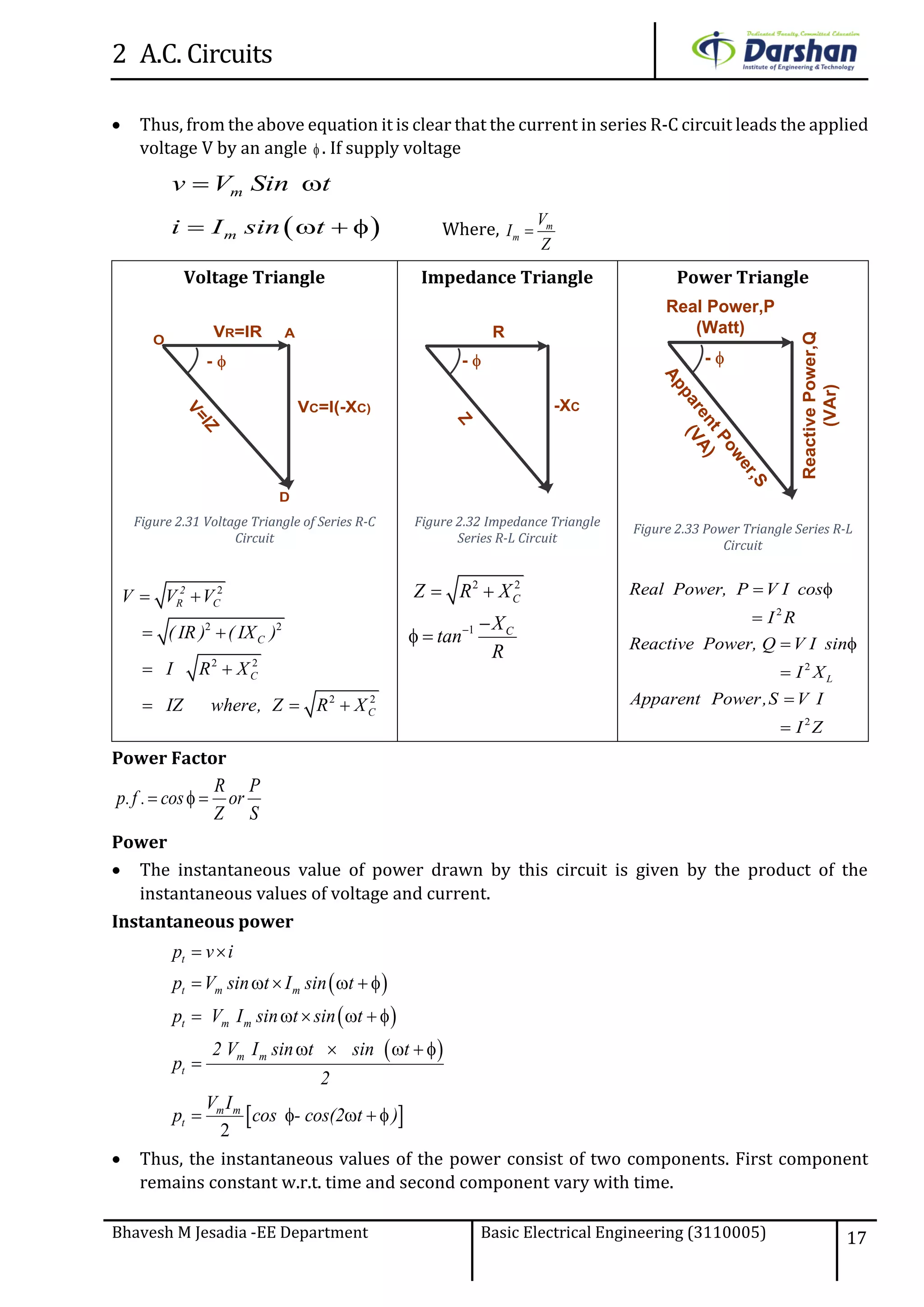 Basic Electrical Engineering- AC Circuit | PDF