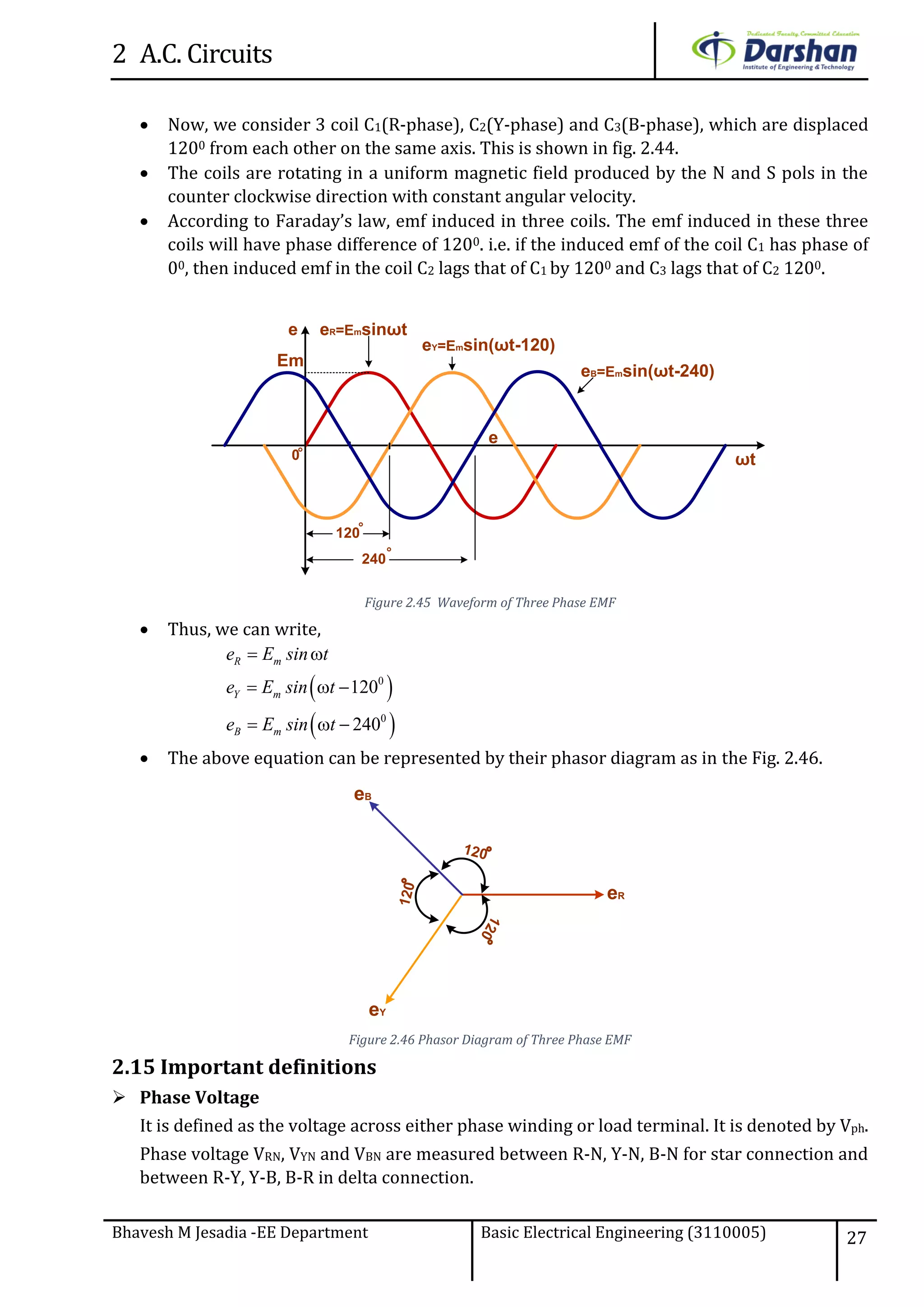 Basic Electrical Engineering- AC Circuit | PDF