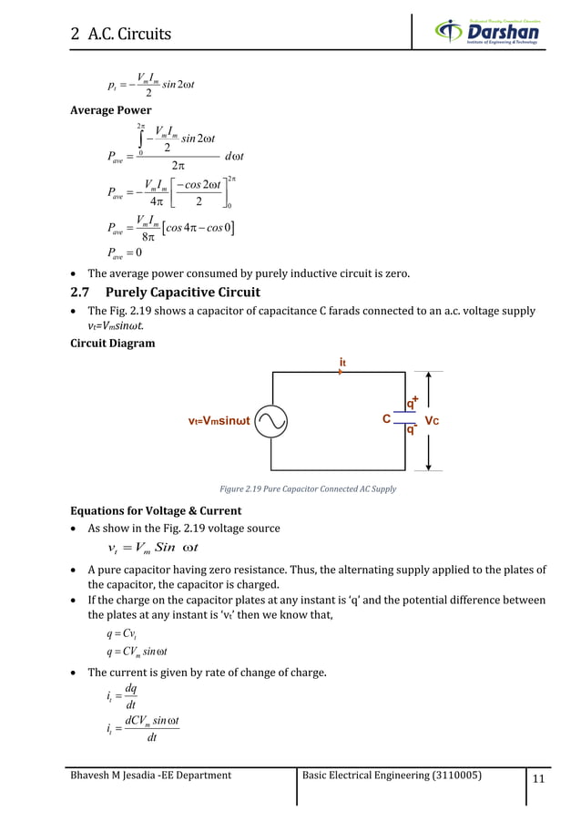 Basic Electrical Engineering- AC Circuit | PDF | Physics | Science