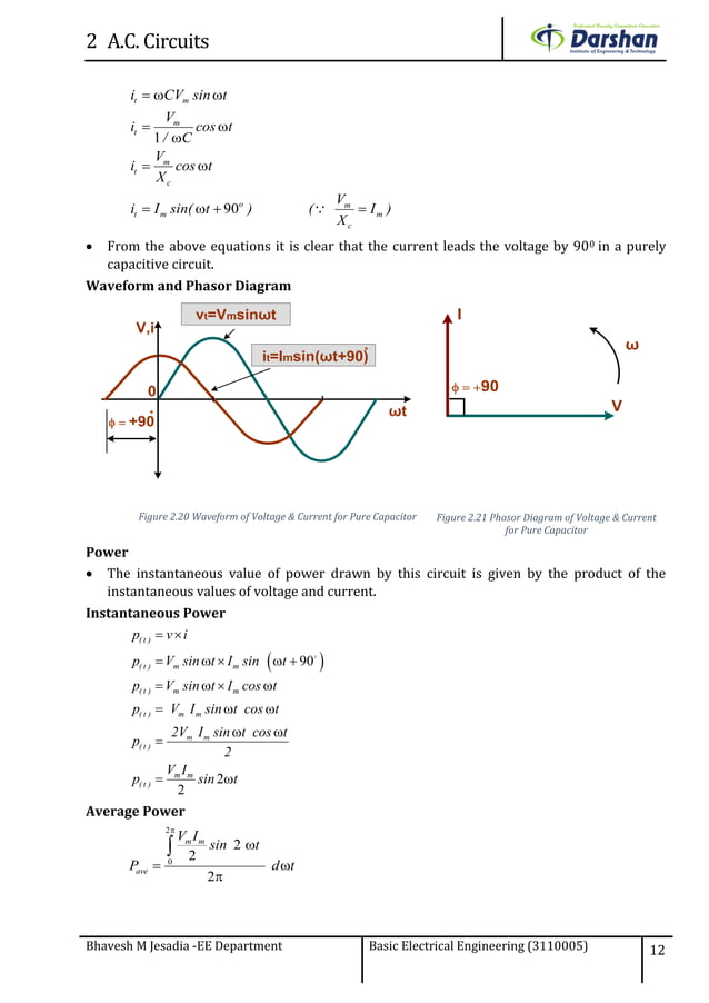 Basic Electrical Engineering- AC Circuit | PDF | Physics | Science