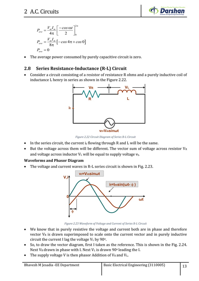 Basic Electrical Engineering- AC Circuit | PDF | Physics | Science
