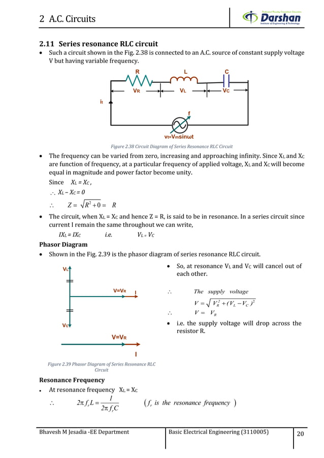 Basic Electrical Engineering- AC Circuit | PDF | Physics | Science