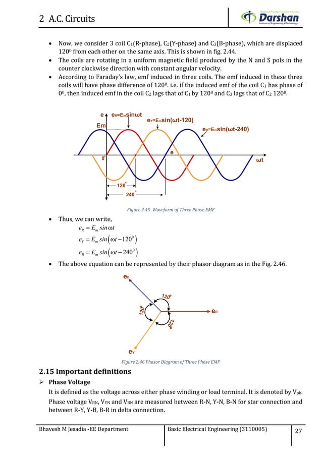 Basic Electrical Engineering- AC Circuit | PDF | Physics | Science