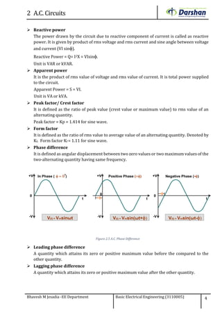 Basic Electrical Engineering- AC Circuit | PDF