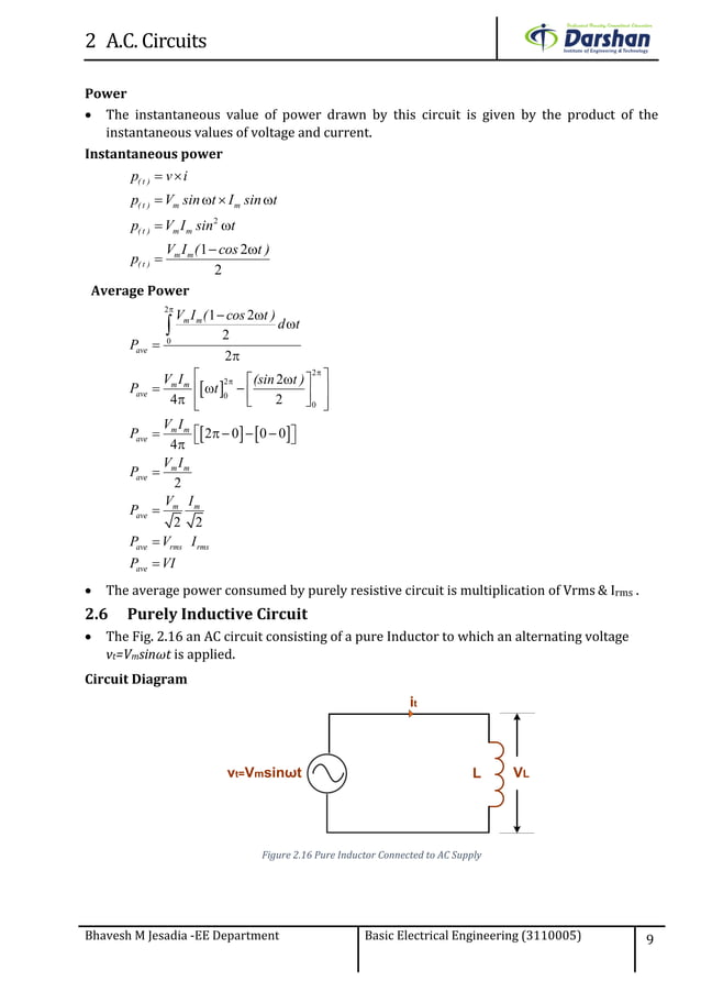 Basic Electrical Engineering- AC Circuit | PDF