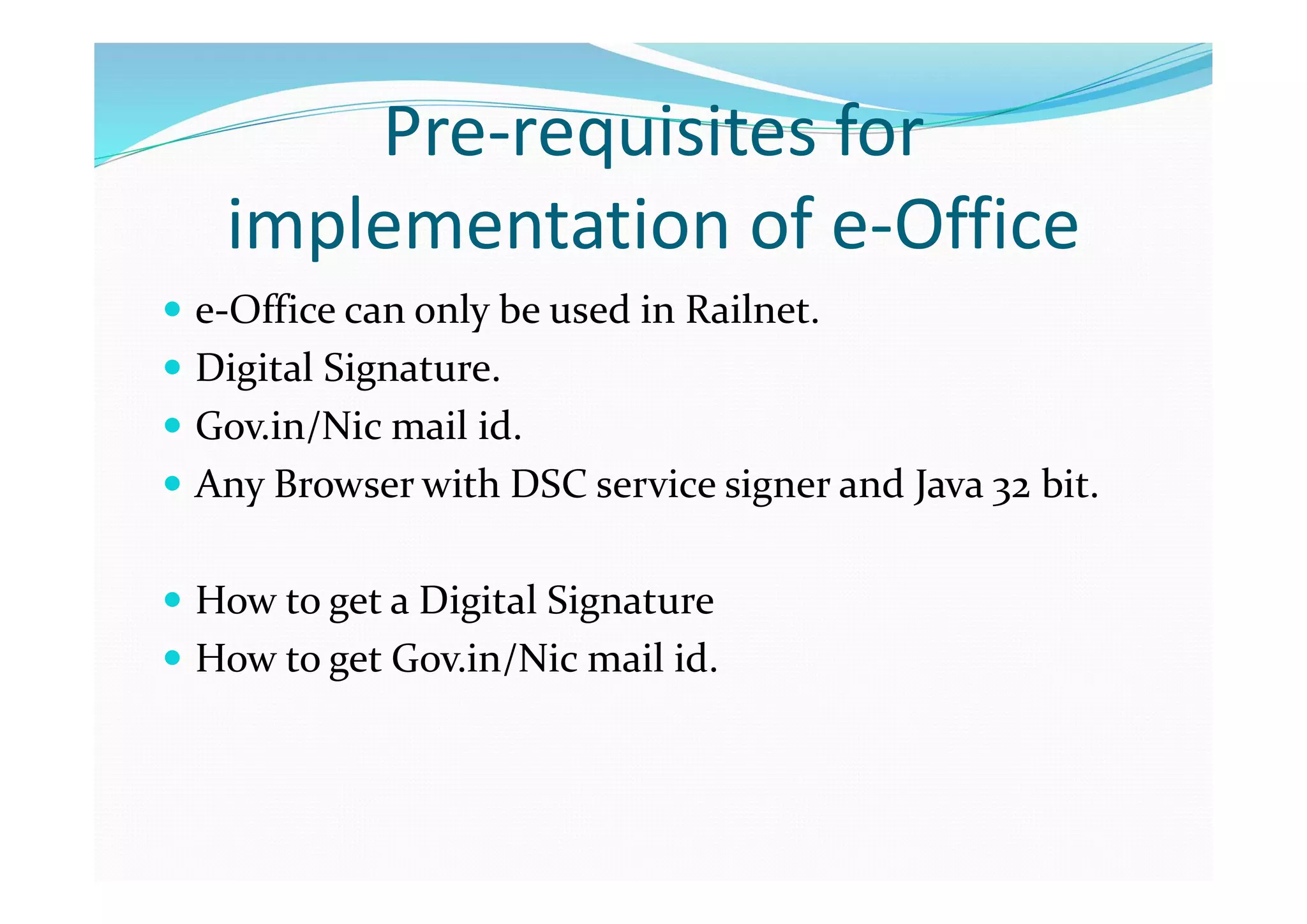 E office presentation | PDF