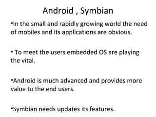 android vs symbian | PPT