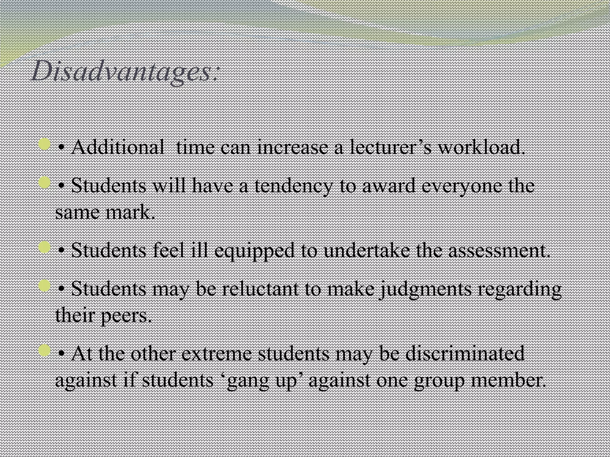 self and peer. evaluation | PPT