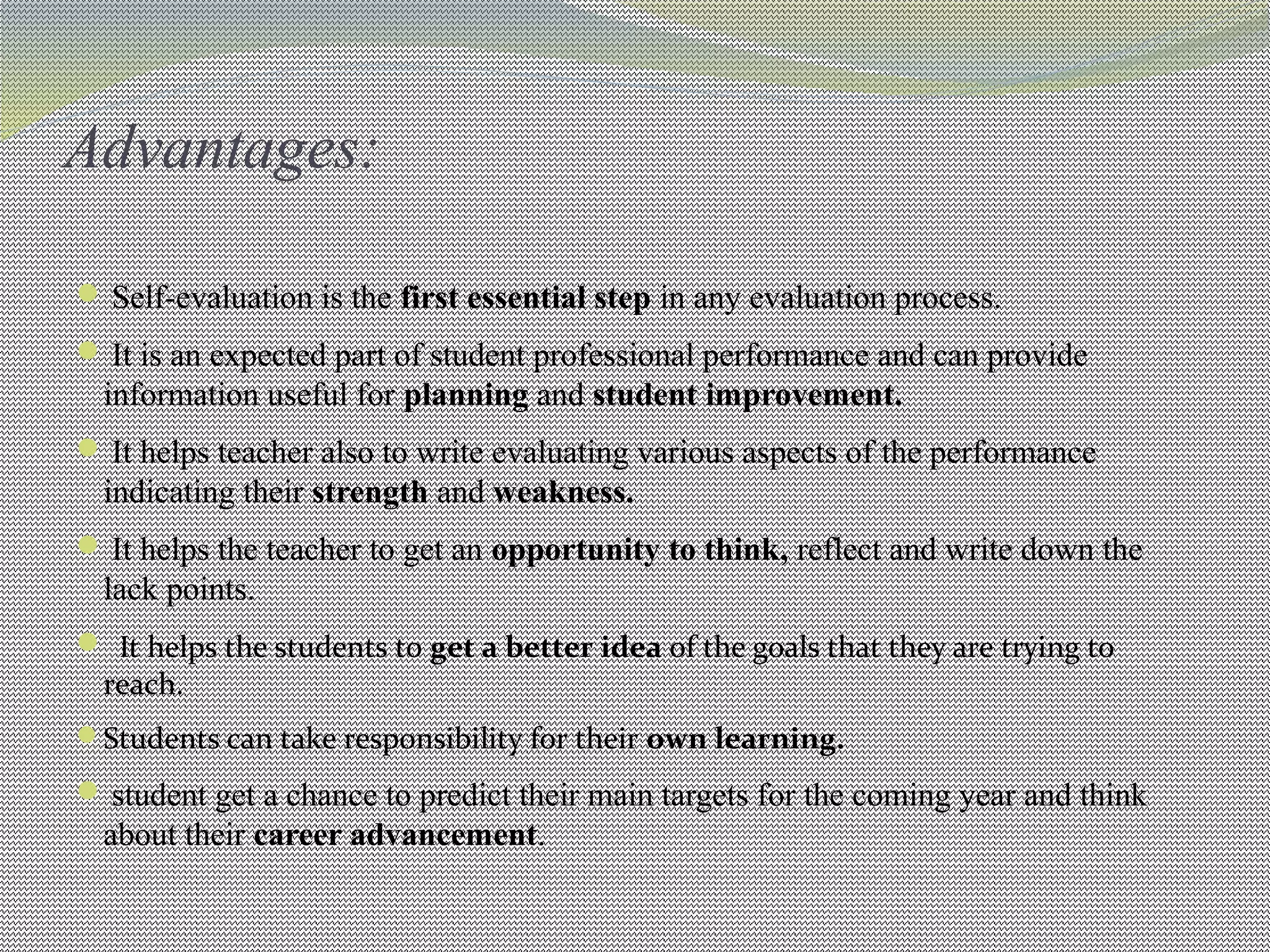 self and peer. evaluation | PPT