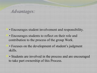 self and peer. evaluation | PPT