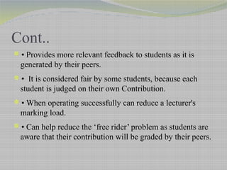 self and peer. evaluation | PPT