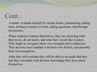 self and peer. evaluation | PPT