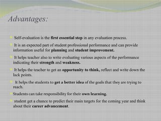 self and peer. evaluation | PPT